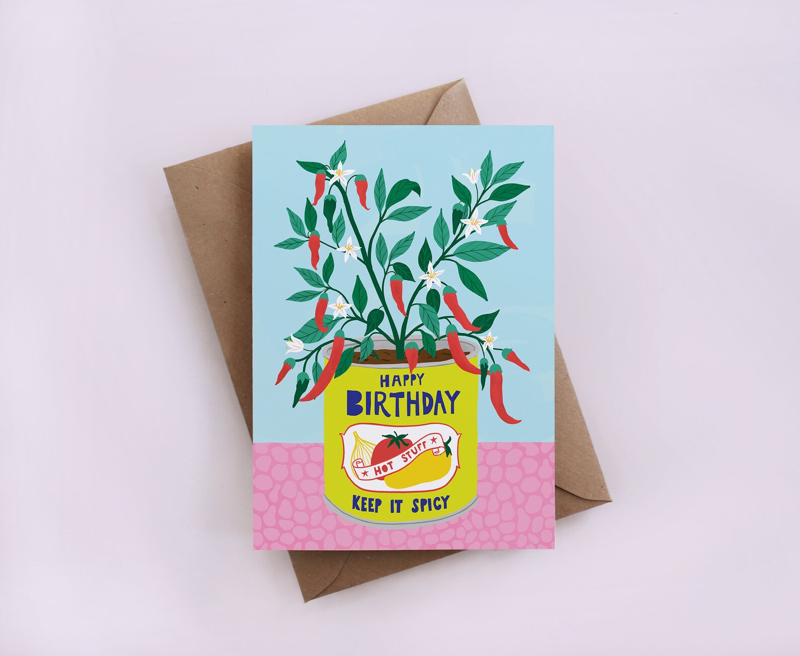 Happy Birthday Hot Stuff Birthday Card Chilli Card Plant - Etsy