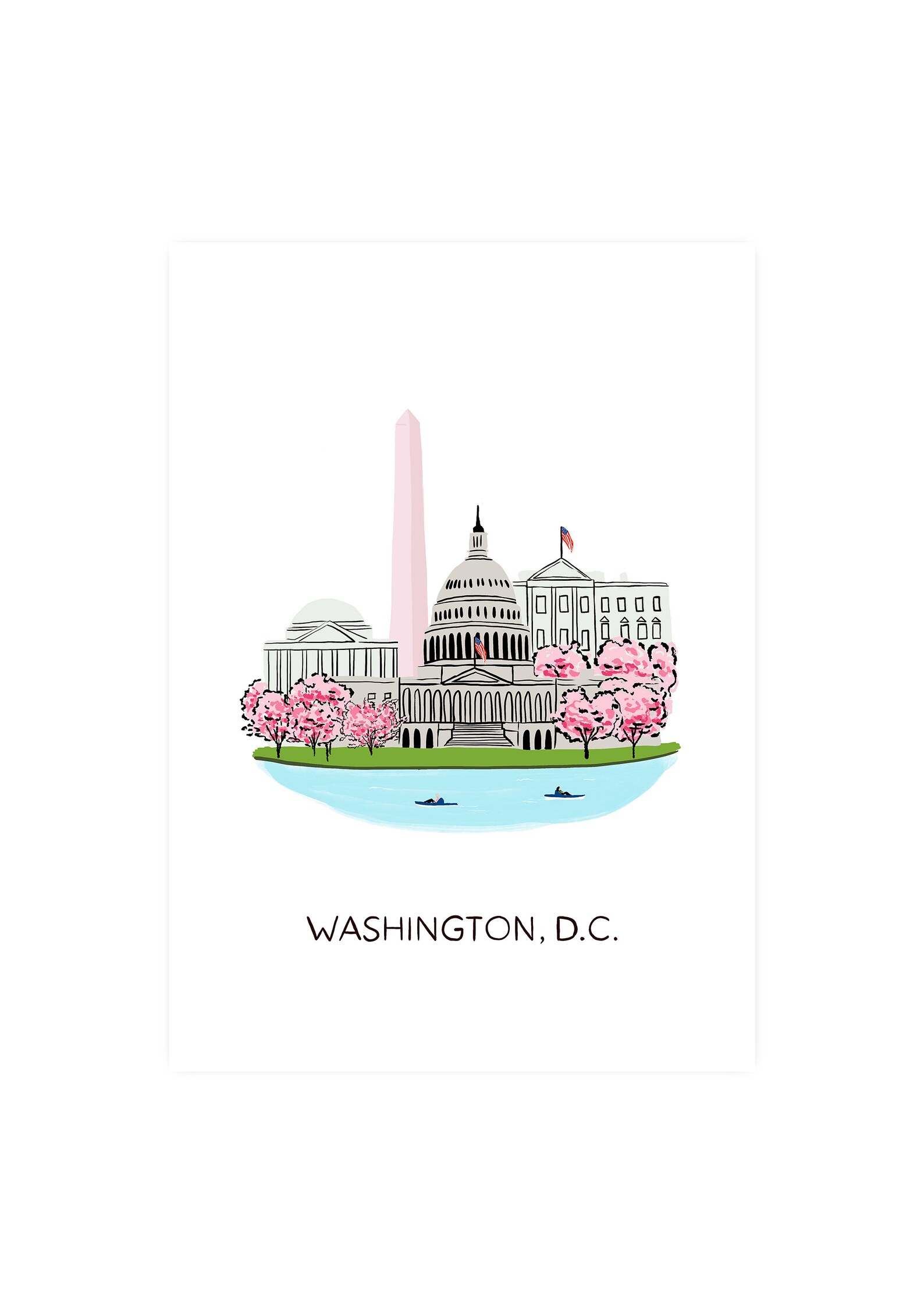 Washington DC A A4 A3 Print Washington DC Poster DC Print - Etsy