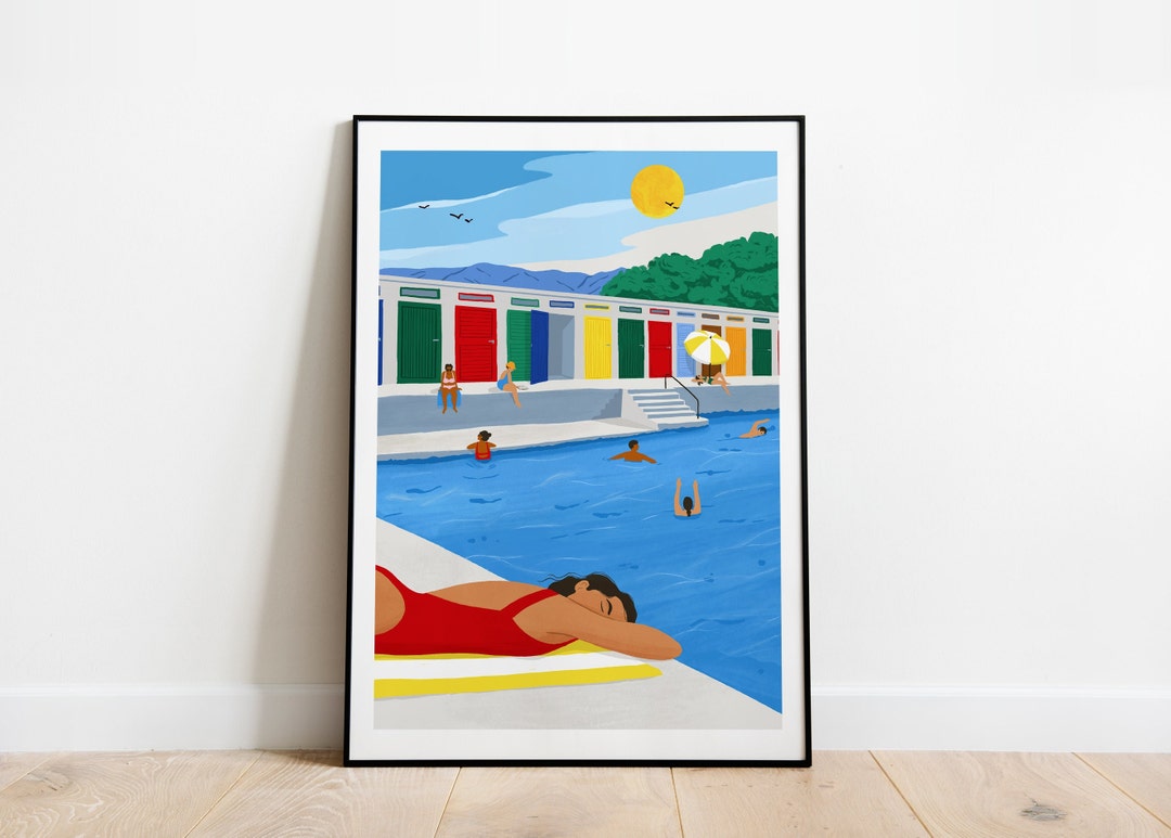 Jadrija A5, A4 and A3 Art Print, Summer, Beach Poster, Croatia, Travel ...