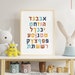Hebrew Poster Educational Wall Art, Alphabet, Classroom Print - Etsy