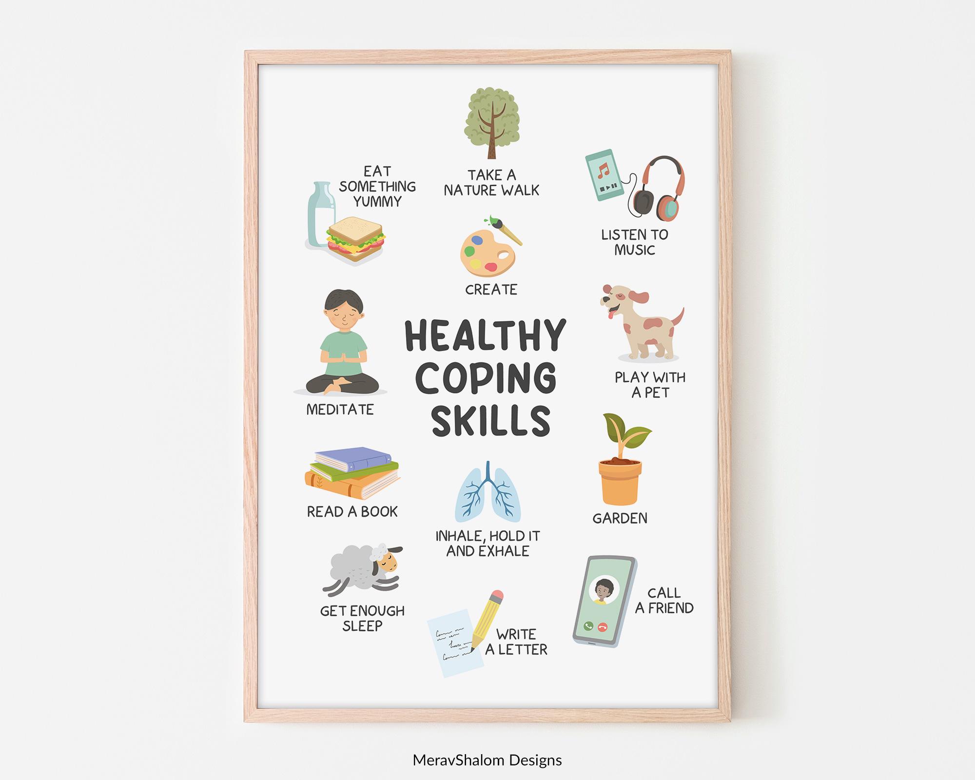 Coping Skills Poster, Calming Strategies Poster, Anxiety Relief ...