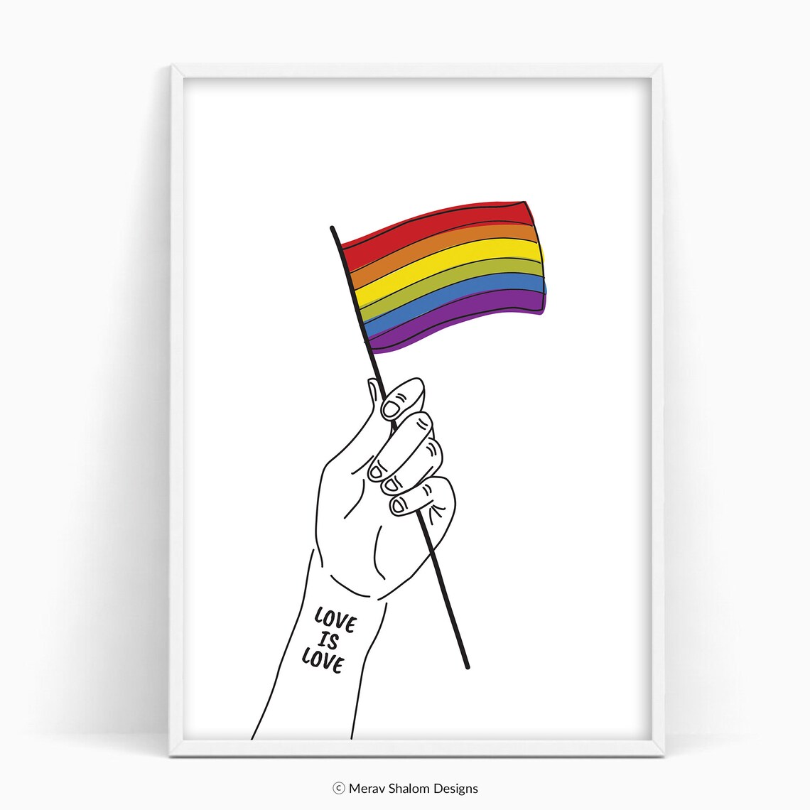 Pride Flag Print Pride Poster LGBTQ Pride LGBT Rainbow - Etsy