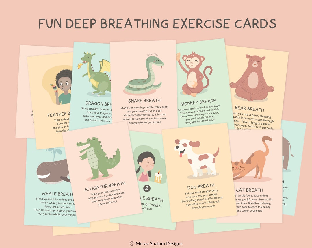 Mindfulness Breathing Exercises Activities for Kids, Anxiety, Coping ...