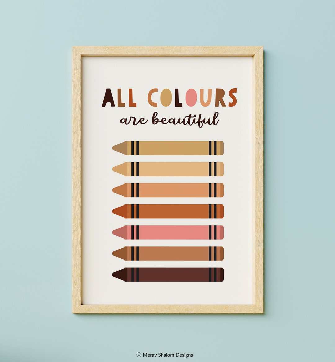 All Colours Are Beautiful, Positive Classroom Art, Education Print ...