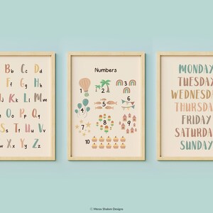 Inclusive Classroom Art, Set of 21, Kids Wall Art, Boho Educational ...