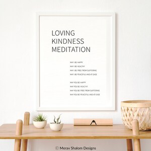 Lovingkindness Meditation PRINT, Gallery Wall Ideas, Metta Prayer ...