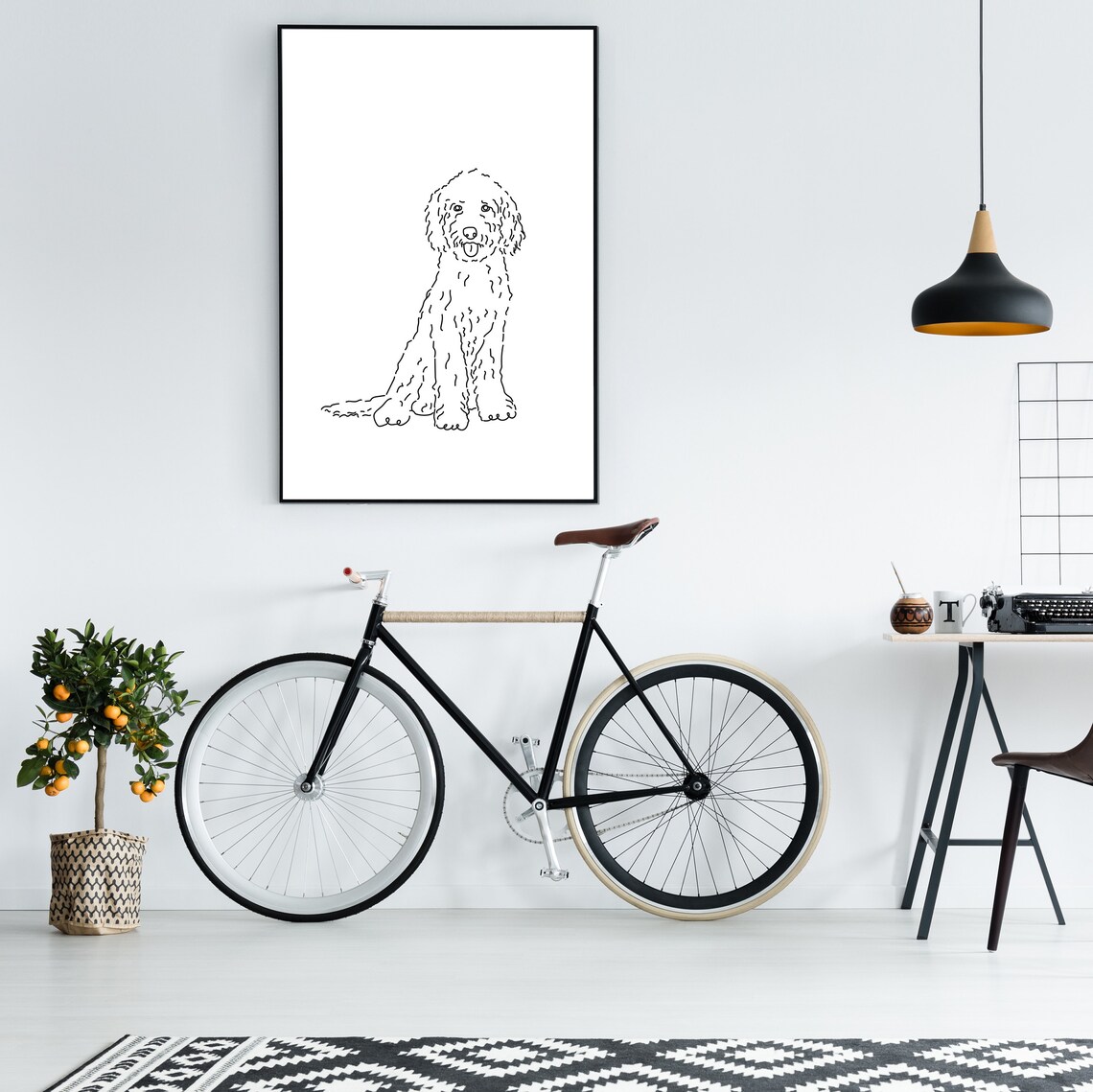 Goldendoodle Line Art Print INSTANT DOWNLOAD | Etsy