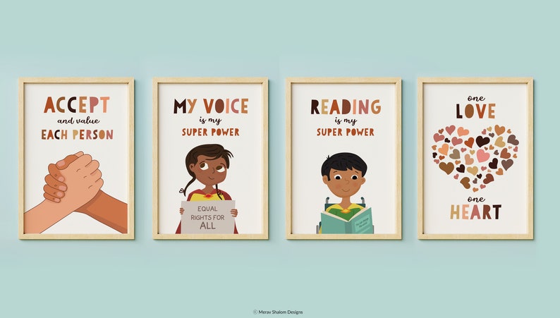 Inclusive Classroom Art Set of 24 Diversity Poster Human - Etsy