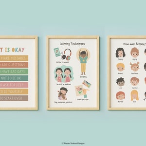 Inclusive Classroom Art, Set of 21, Kids Wall Art, Boho Educational ...