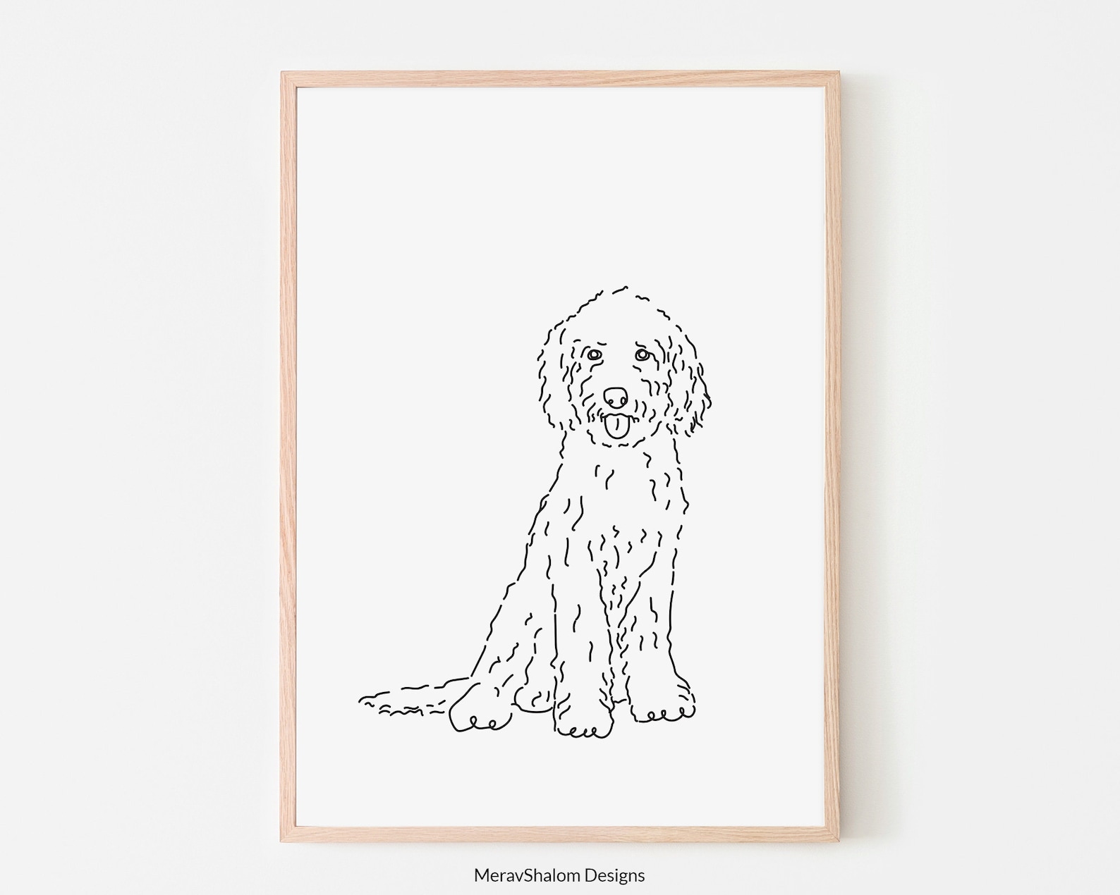 Goldendoodle Line Art Print INSTANT DOWNLOAD - Etsy