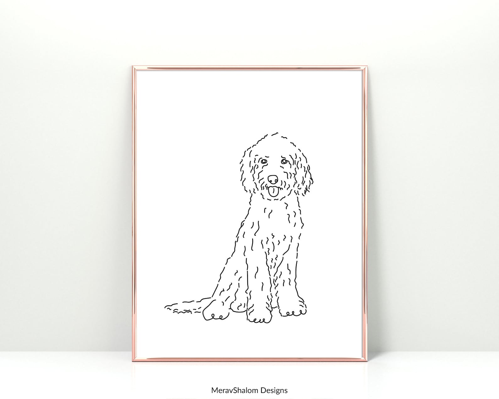 Goldendoodle Line Art Print INSTANT DOWNLOAD | Etsy