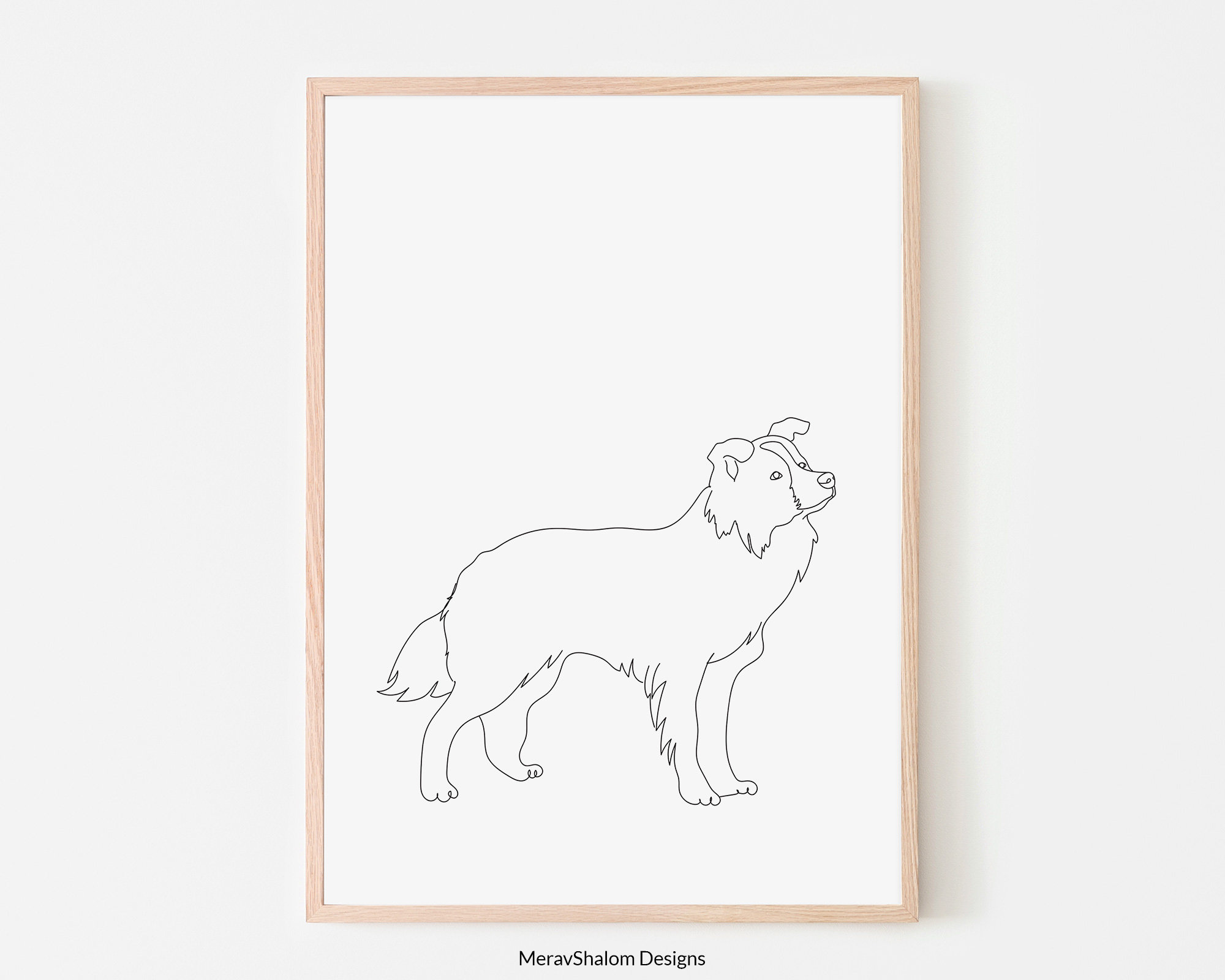 Border Collie Line Art