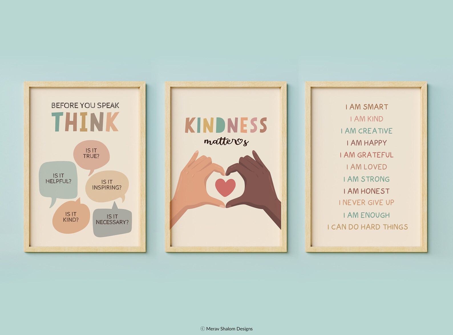 Inclusive Classroom Art Set of 21 Kids Wall Art Boho - Etsy