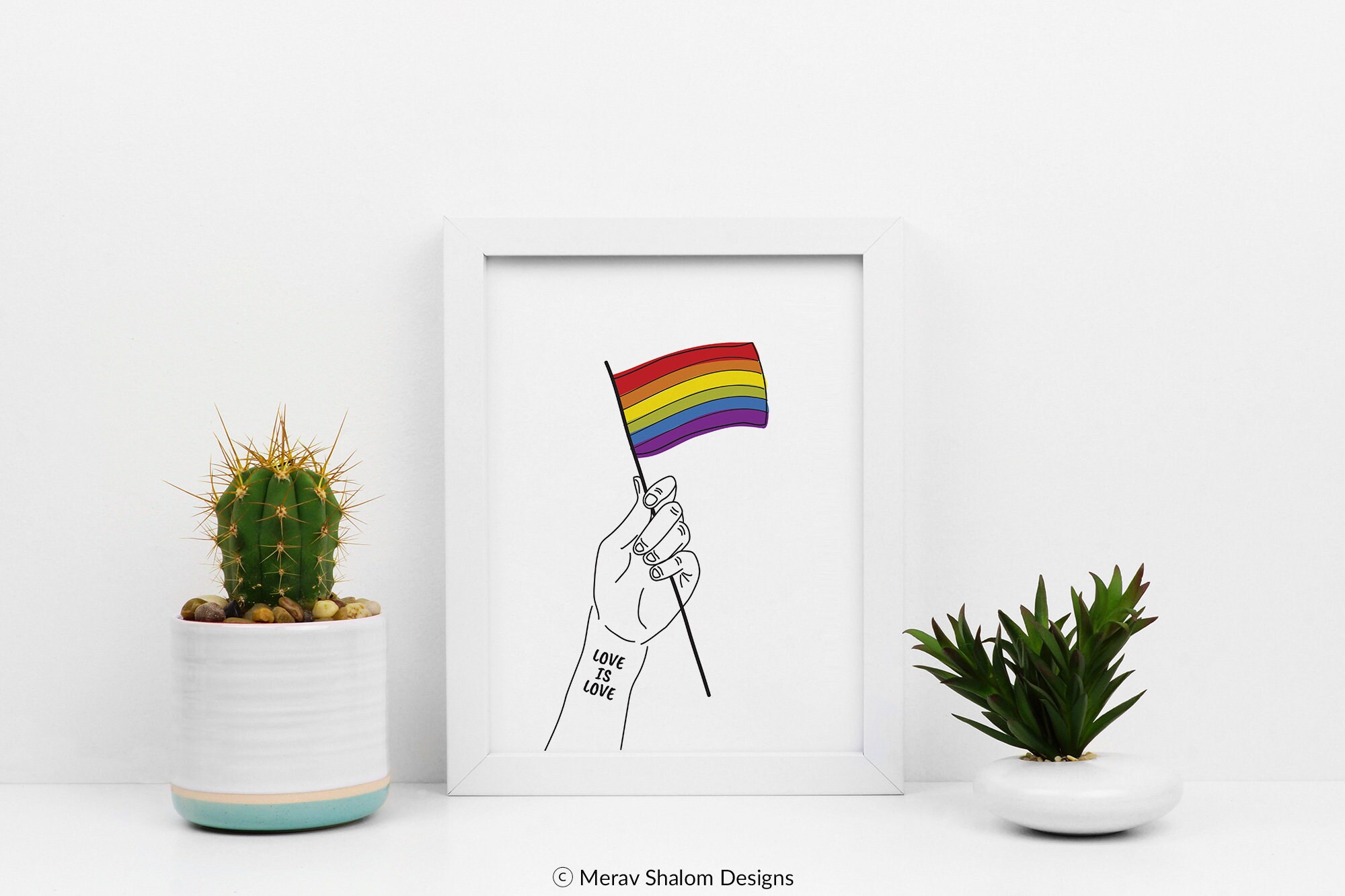 Pride Flag Print Pride Poster LGBTQ Pride LGBT Rainbow | Etsy
