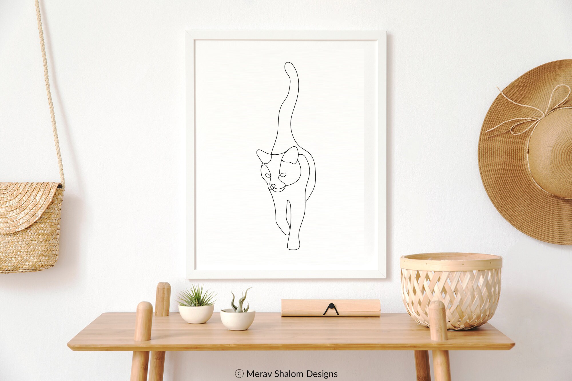 Cat Print Cat Wall Art Cat Illustration Cat Line Drawing - Etsy