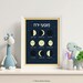 Hebrew Poster Moon Phases Prints Lunar Phases Educational - Etsy