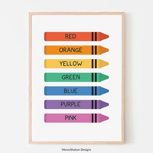 Rainbow Wall Art, Learning Prints, Educational Prints, Home School ...