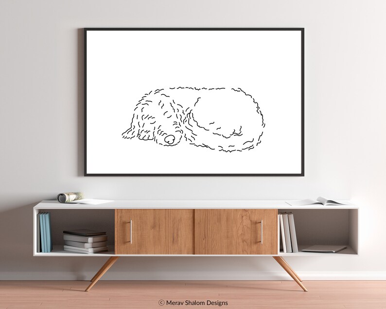 Goldendoodle Line Art Print INSTANT DOWNLOAD - Etsy