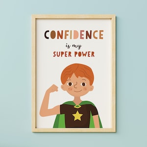 Super Power Print Set, Positive Classroom Art, Education Print ...