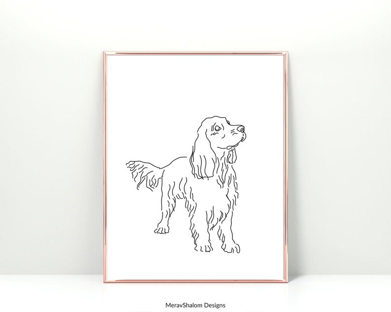 Cocker Spaniel Line Art Set - INSTANT DOWNLOAD - Etsy