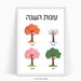 Hebrew Poster - Four Seasons Educational Poster, Homeschool Resources ...