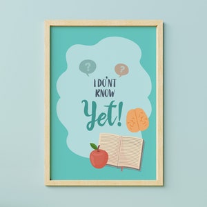 Classroom Decor, Growth Mindset Print, Word Art, Printable Quotes ...