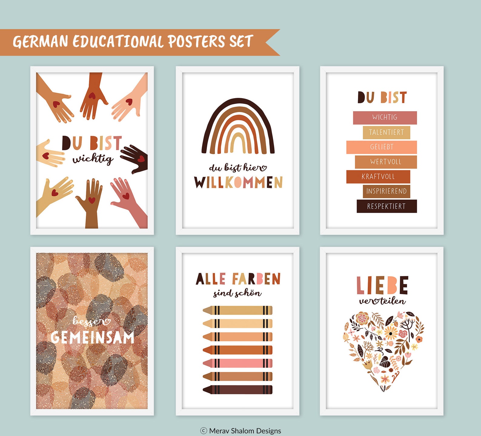 German Educational Posters Set Set of 6 Diversity Poster - Etsy
