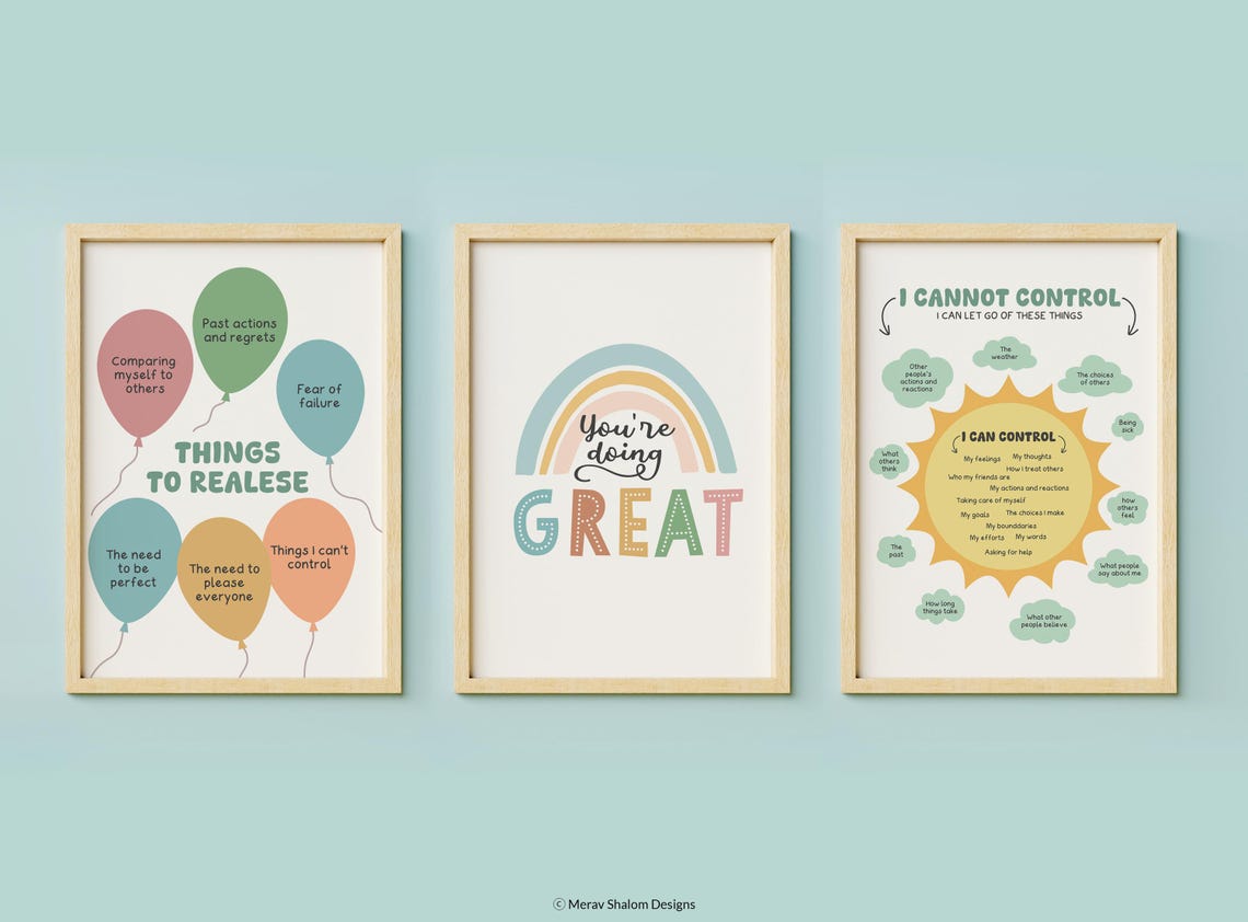 Counseling Posters, Therapy Office Decor, Mental Health Prints (digital ...