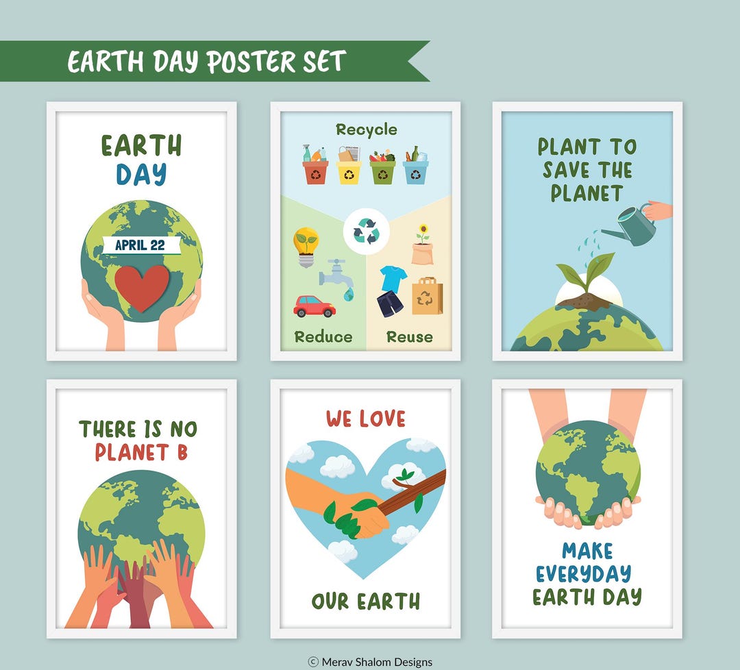 Save the Earth Classroom Decor Bundle - 6 Eco-friendly Posters - Earth ...