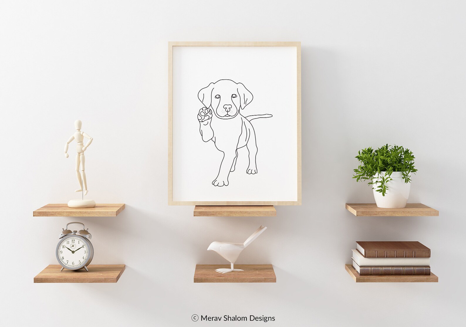 Labrador Retriever Puppy Line Art Minimalist Wall Art - Etsy