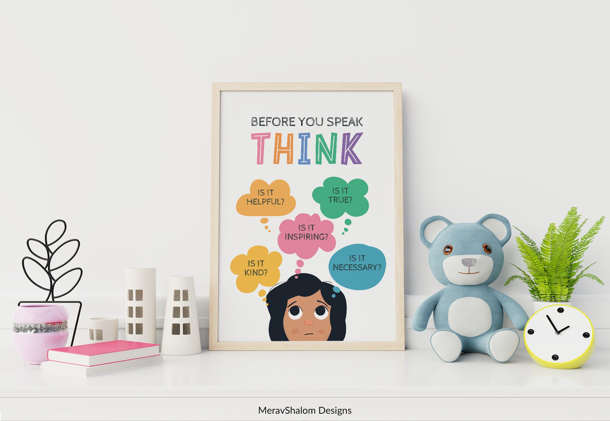 Think Before You Speak Poster Rules Printable Motivational - Etsy
