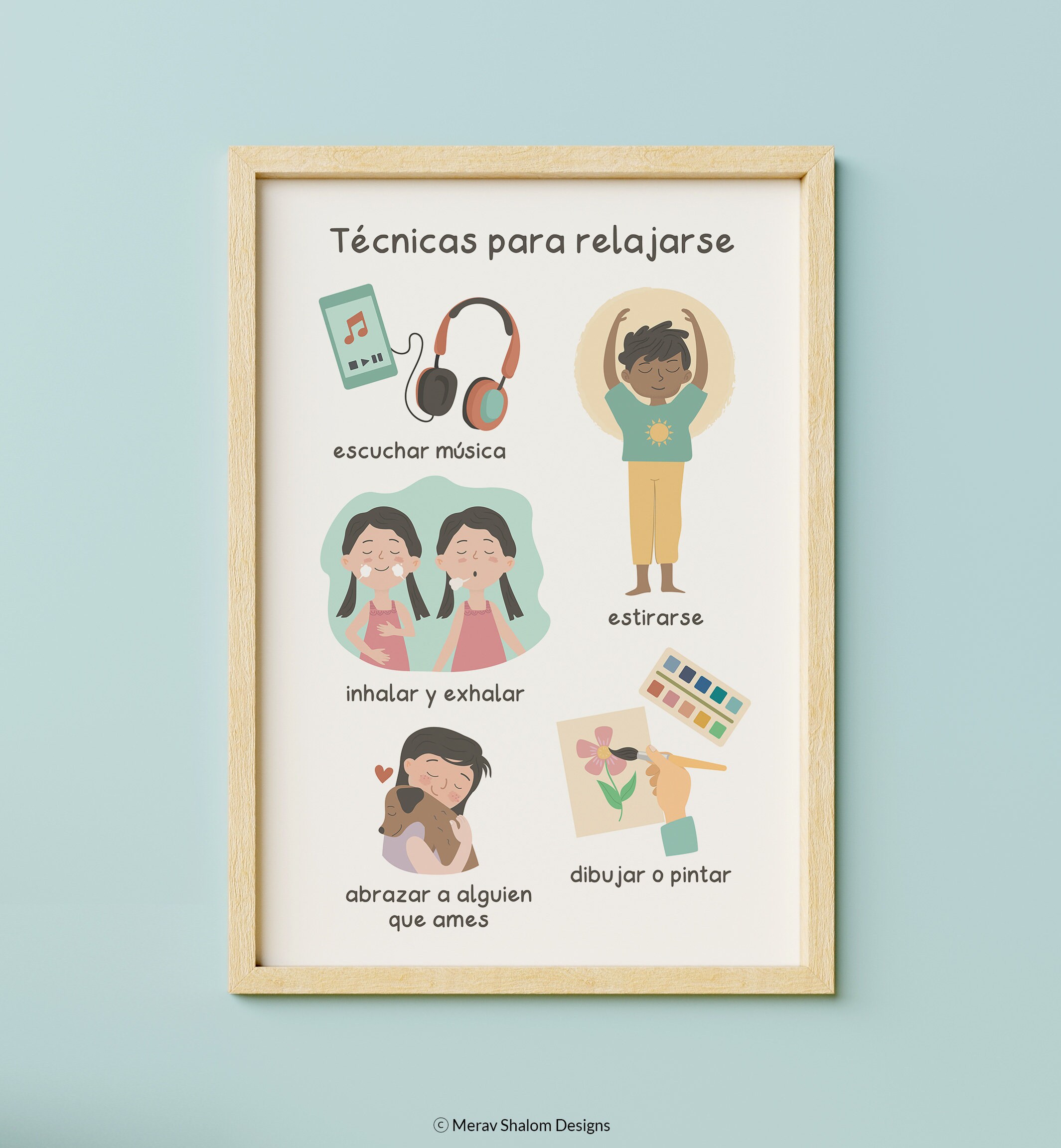 Spanish Calming Strategies Print Set, Classroom Wall Art (instant ...