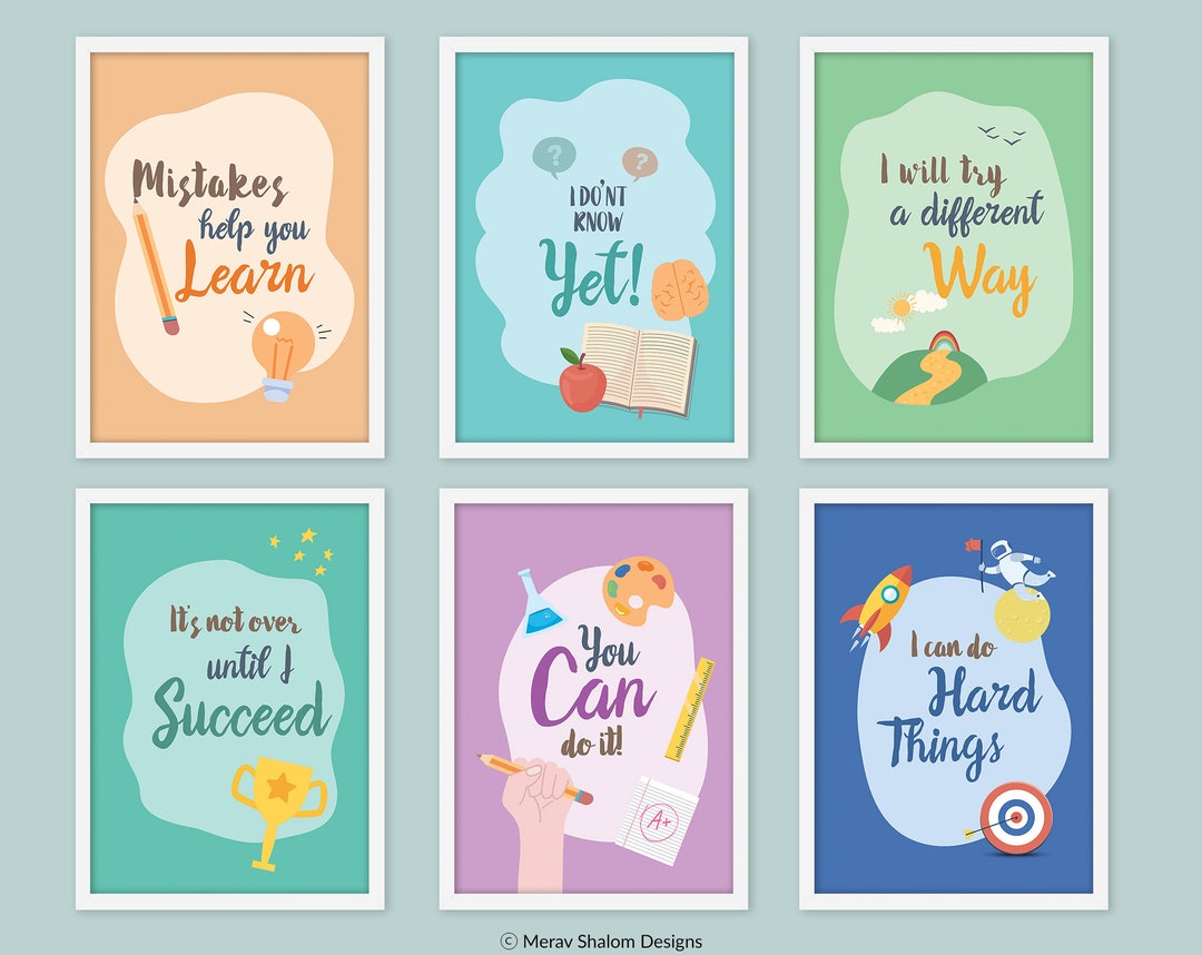 Classroom Decor, Growth Mindset Print, Word Art, Printable Quotes ...