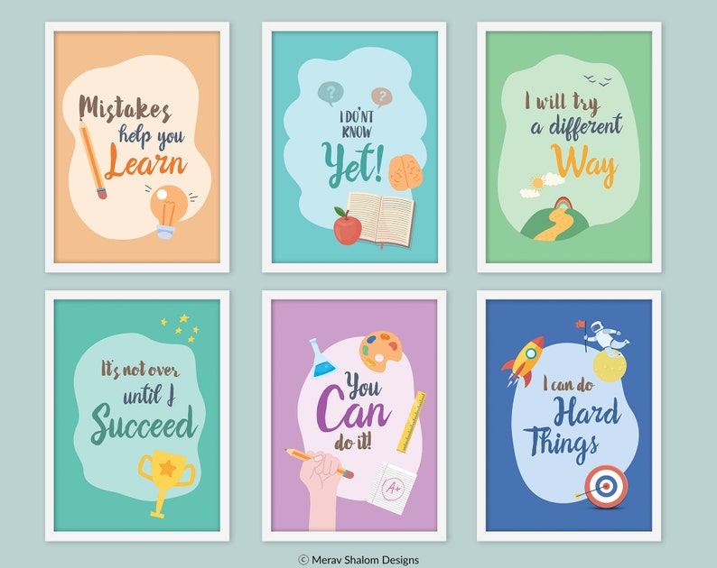 Classroom Decor Growth Mindset Print Word Art Printable | Etsy