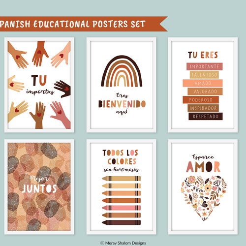 Spanish Educational Posters Set Set of 6 Diversity Poster - Etsy