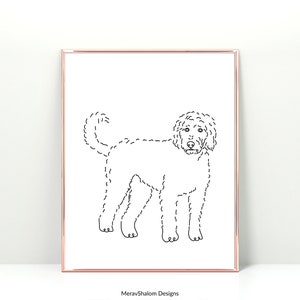Goldendoodle Line Art Set - INSTANT DOWNLOAD - Etsy
