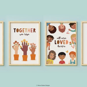 Inclusive Classroom Art, Set of 24, Diversity Poster, Human Equality ...