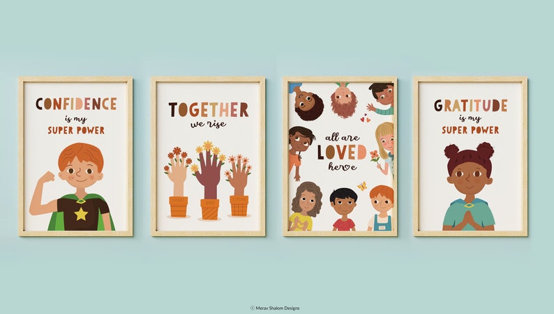 Inclusive Classroom Art Set of 24 Diversity Poster Human - Etsy