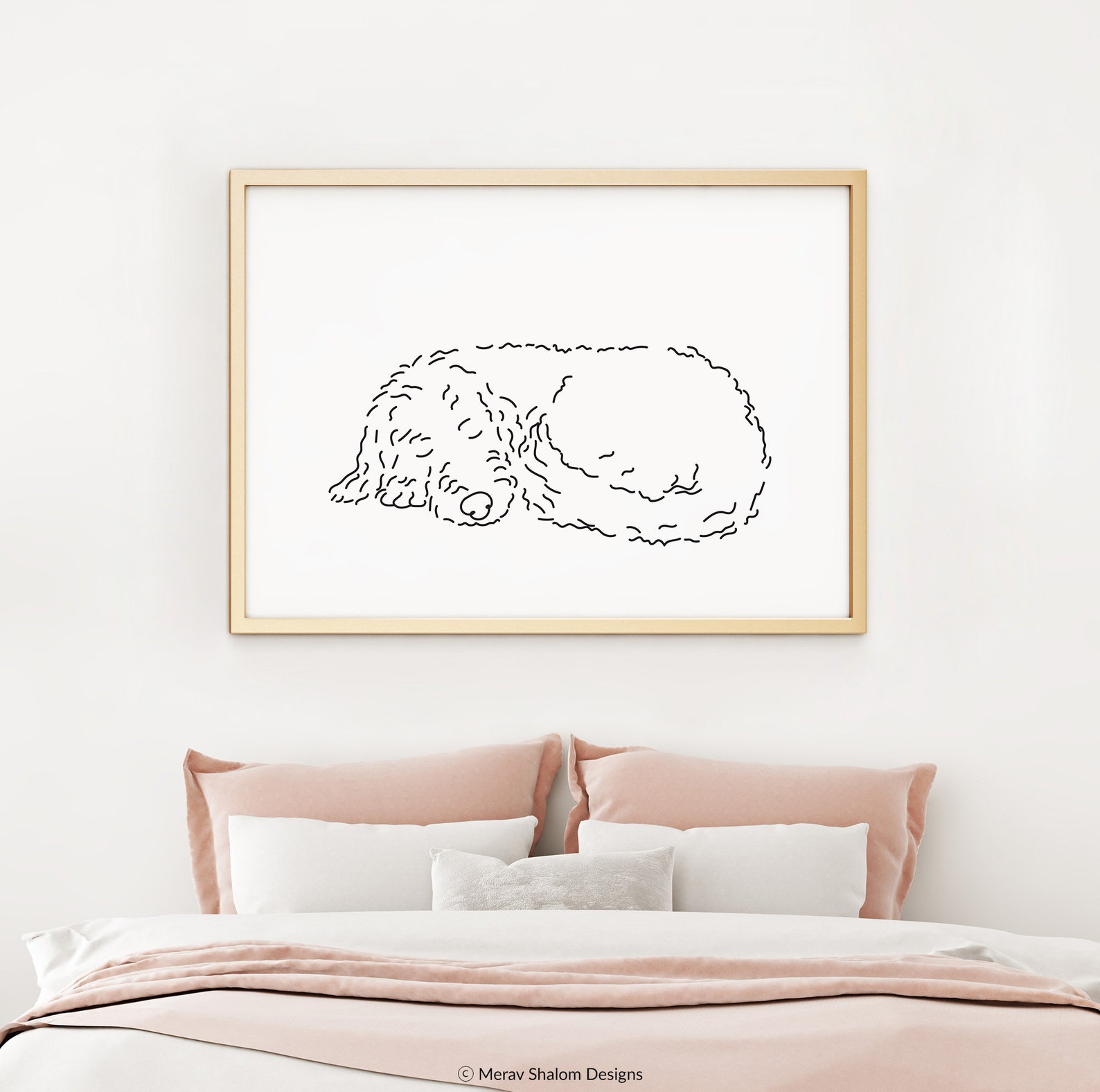 Goldendoodle Line Art Print INSTANT DOWNLOAD - Etsy