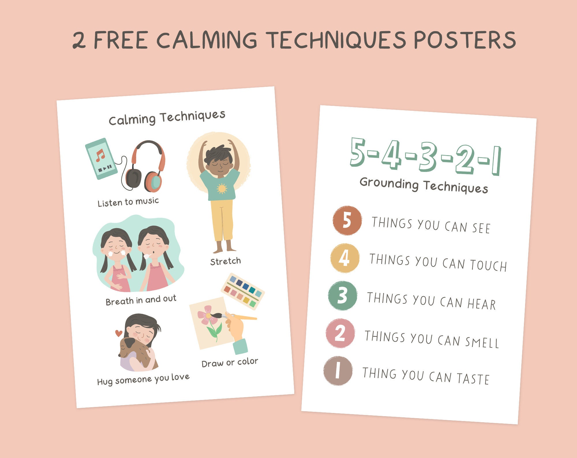Mindfulness Breathing Exercise Cards for Kids, Calming Activities ...