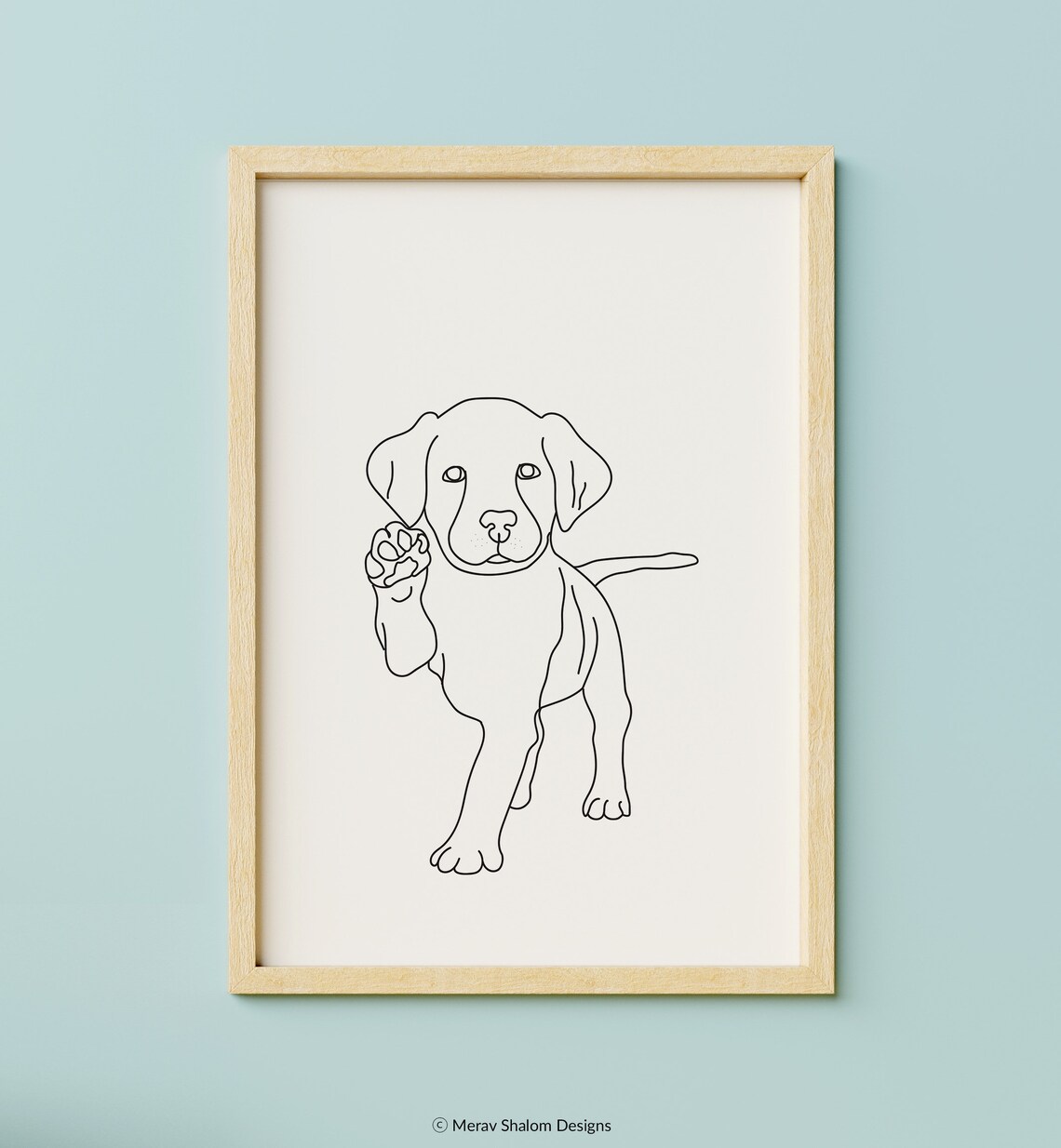 Labrador Retriever Puppy Line Art Minimalist Wall Art - Etsy
