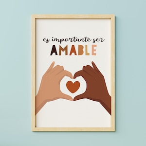 Spanish Educational Posters Set, Set of 6, Diversity Poster, Human ...