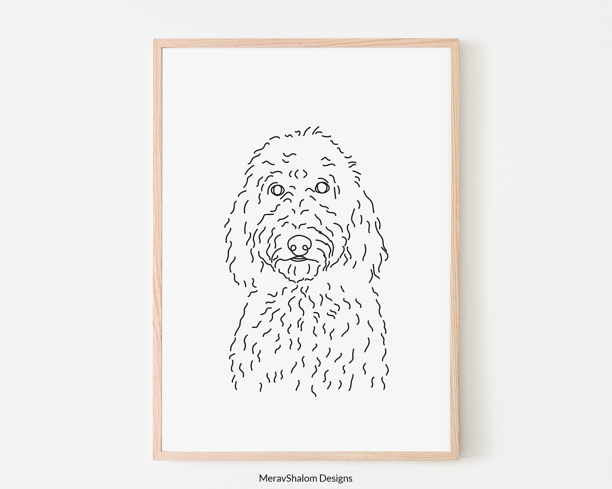 Goldendoodle Line Art Print INSTANT DOWNLOAD | Etsy