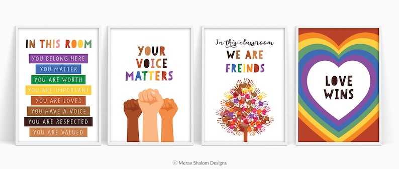 Diversity & Pride Classroom Posters – Bundle of 16, LGBTQ Inclusion ...