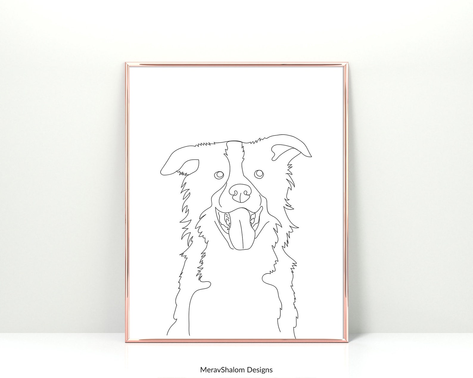 Australian Shepherd Line Art Set - INSTANT DOWNLOAD - Etsy