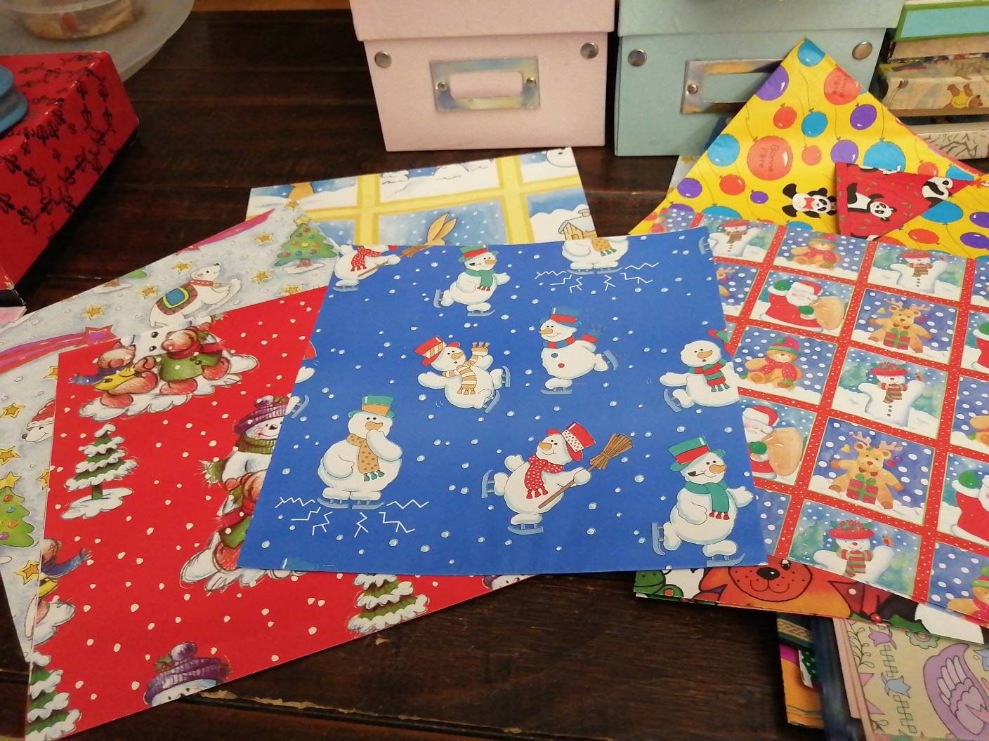 Vintage WRAPPING PAPER Various LOT - Etsy