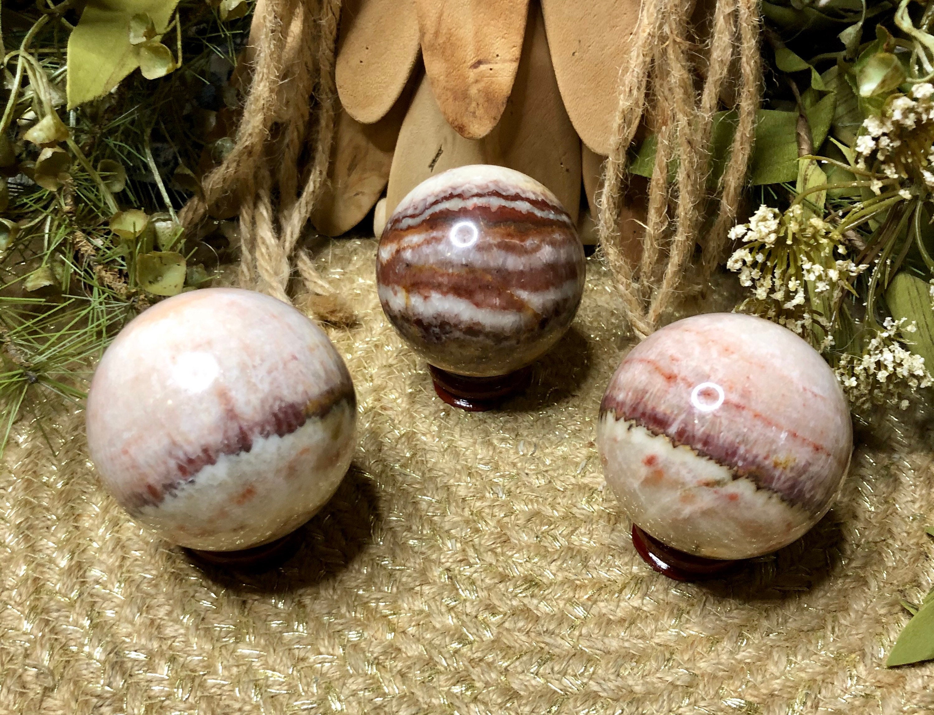 Porkstone Sphere Pork Stone Granite Crystal | Etsy