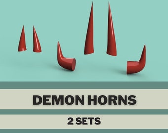 7 Sets of Horns Dnd Tiefling Demon Cosplay 3D Print Model - Etsy