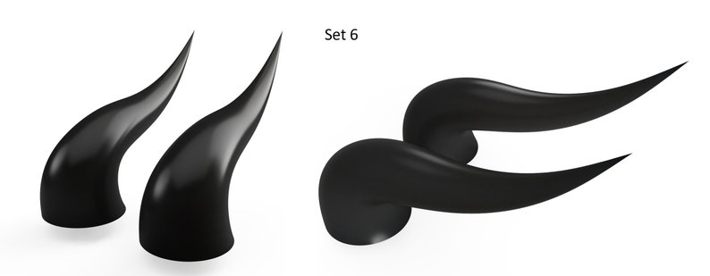 7 Sets of Horns Dnd Tiefling Demon Cosplay 3D Print Model - Etsy