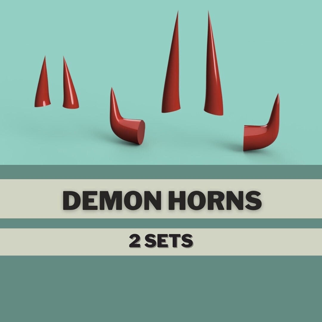 Demon Horns Cosplay 3D Print Model - Etsy
